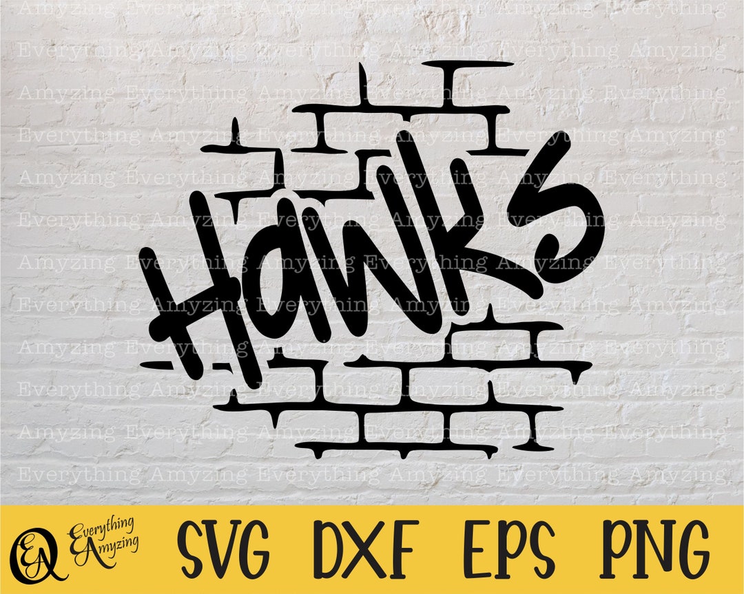 Hawks Graffiti Svg, Hawks Mascot Svg, Hawk School Spirit Svg, Hawks ...