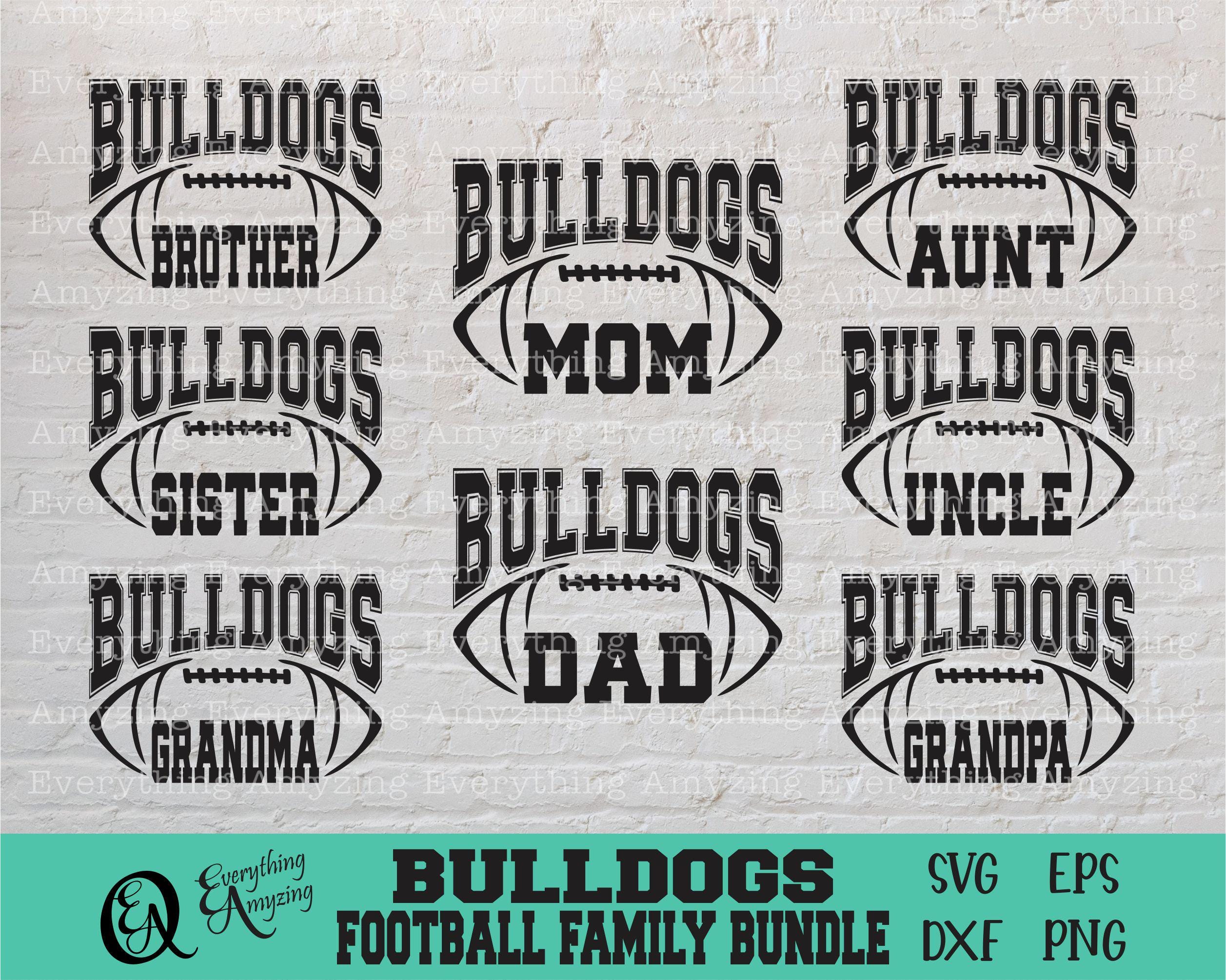Bulldogs Football Family Bundle Svg, Football Dad Svg, Bulldog Mom Svg ...
