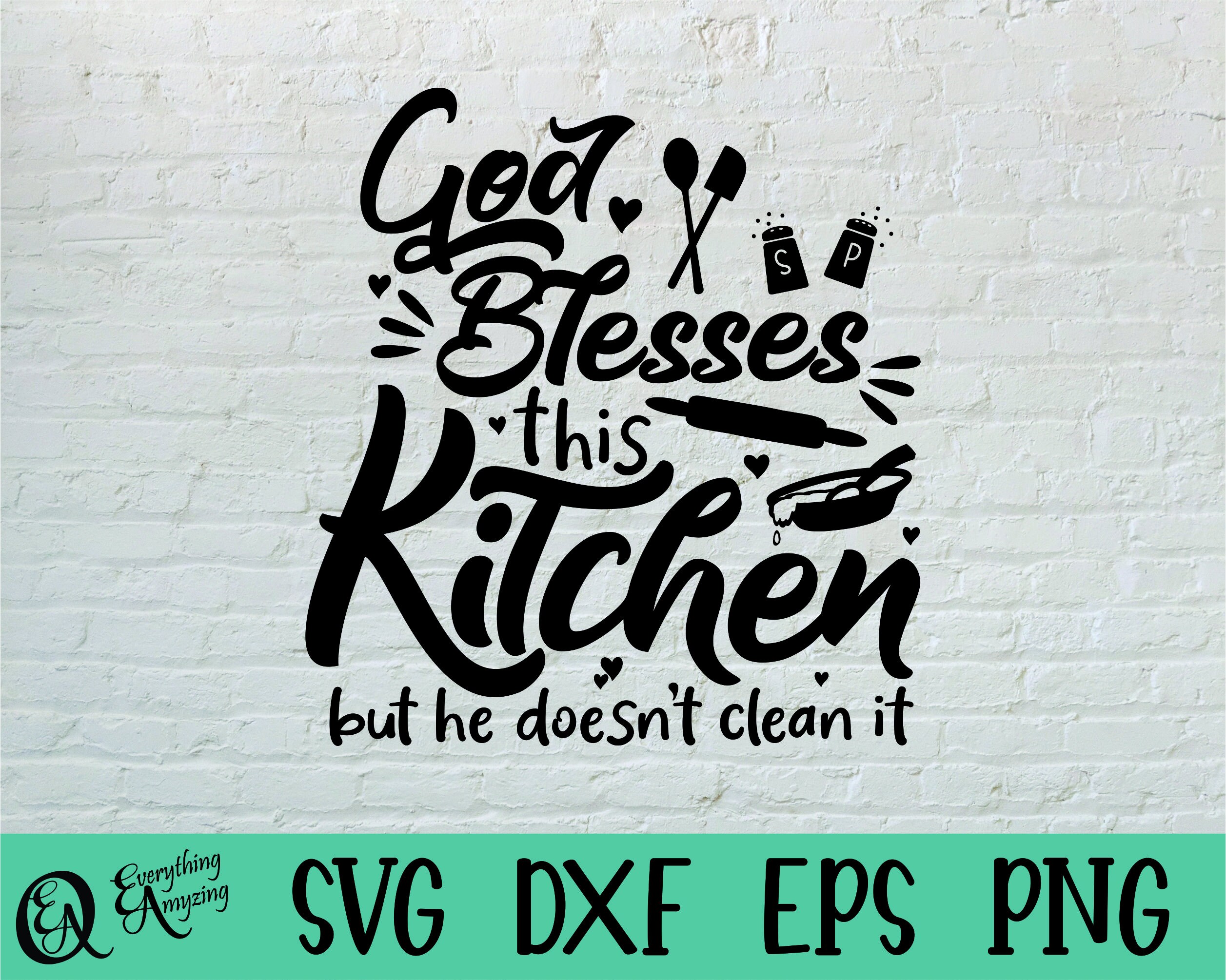 God Blesses This Kitchen Svg Kitchen Svg Cleaning Svg God - Etsy