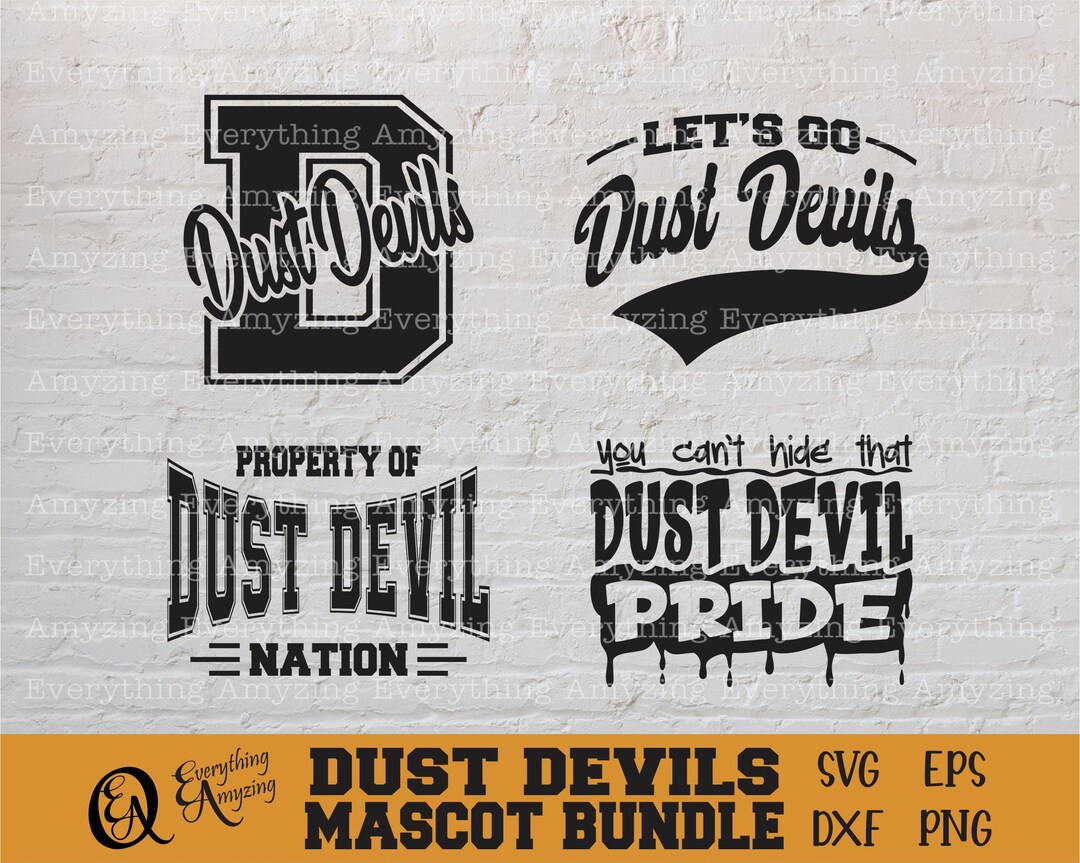 Dust Devils Mascot Bundle Svg, Dust Devils School Spirit, Dust Devils ...