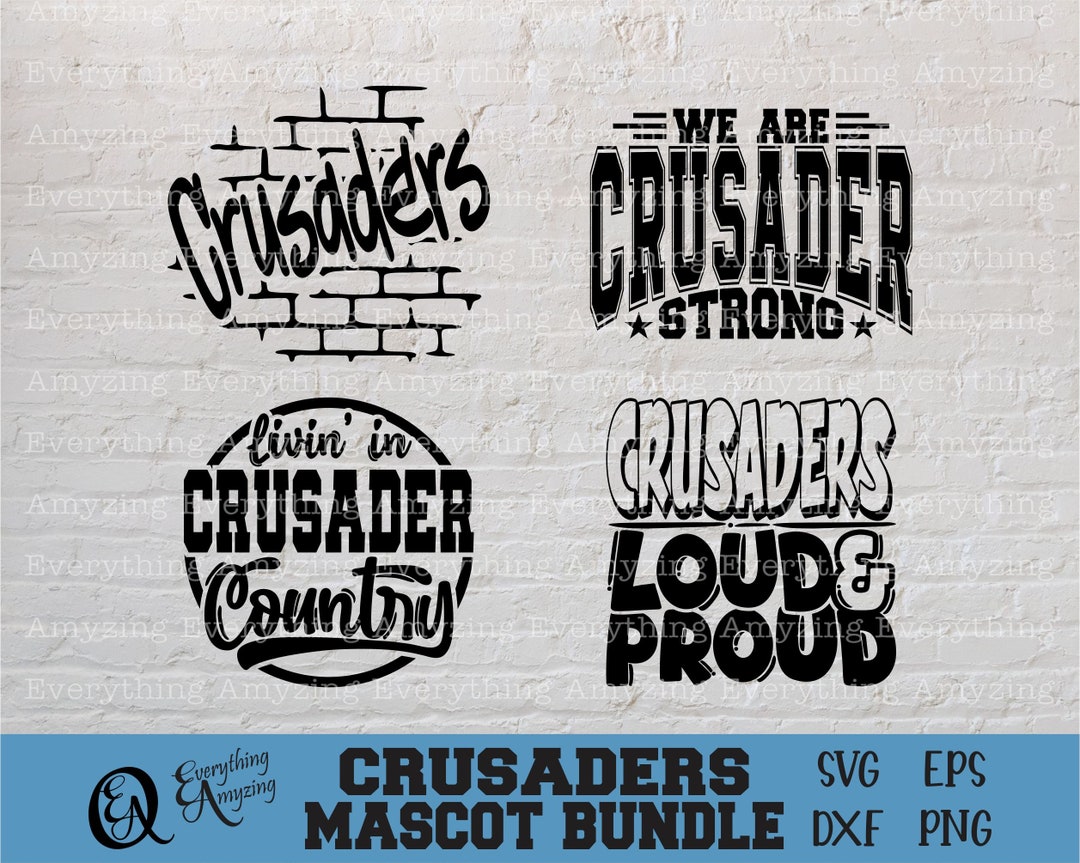Crusaders Mascot Bundle Svg, Crusaders School Spirit Svg, Crusaders ...