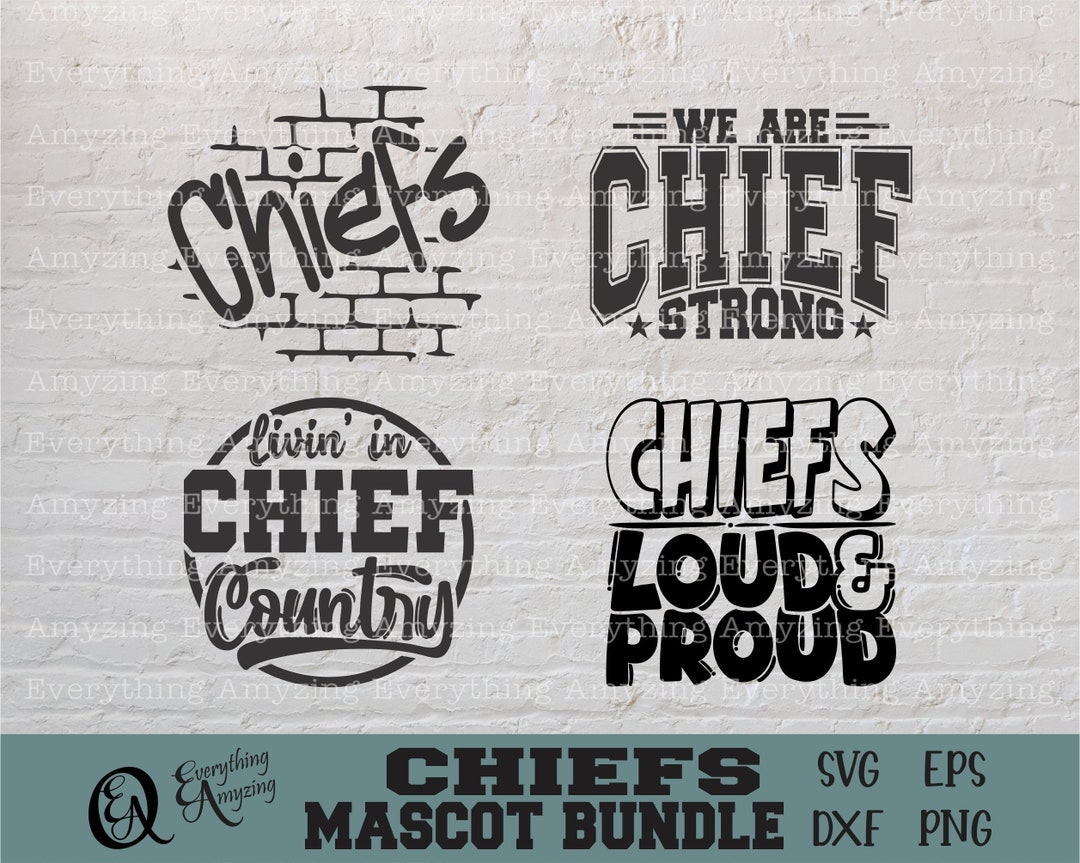 Chiefs Mascot Bundle Svg, Chiefs School Spirit Svg, Chiefs Cheerleading ...