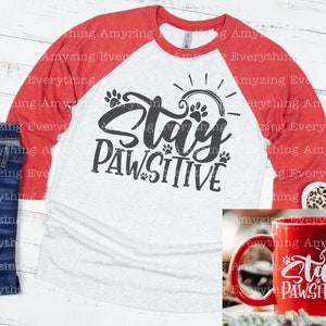 Stay Pawsitive Svg, Stay Positive Svg, Dog Svg, Pet Svg, Fur Baby Svg ...