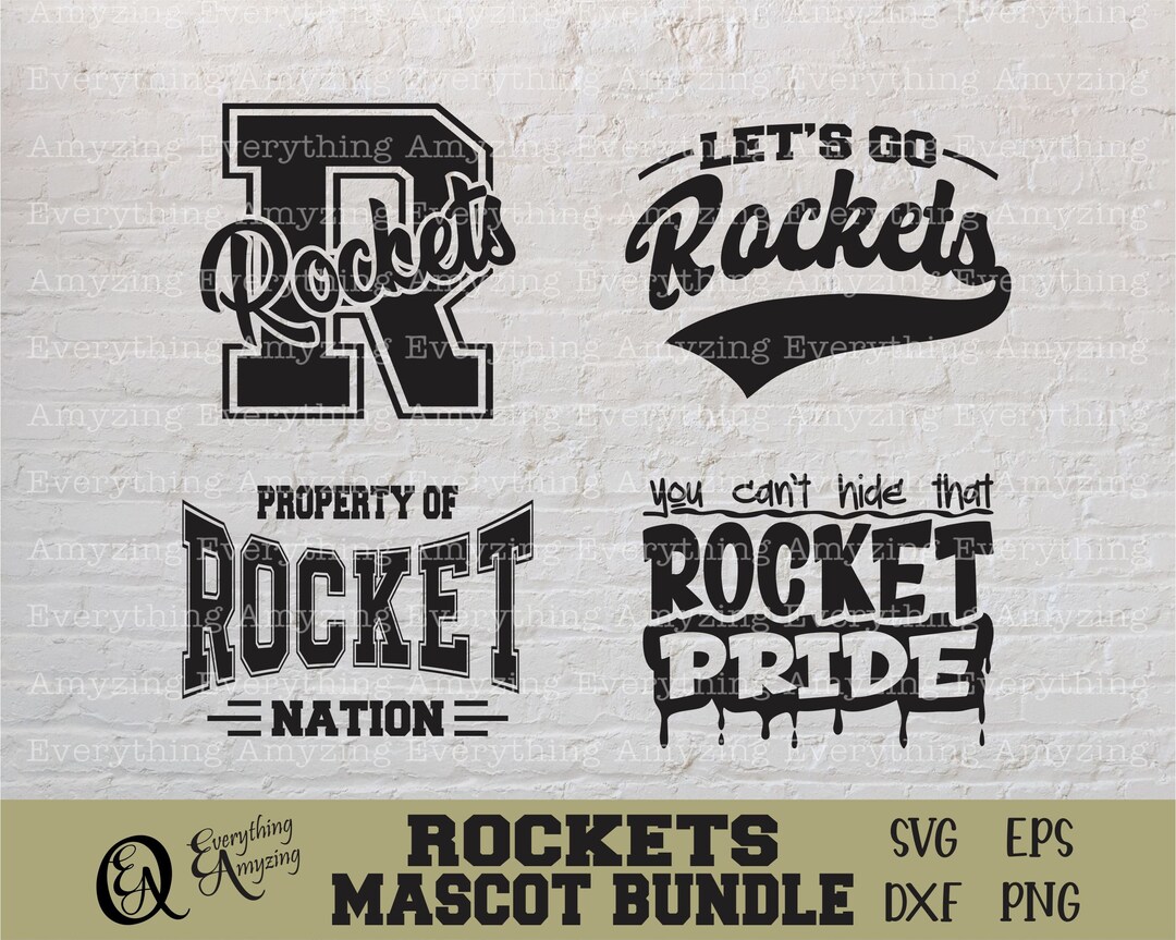 Rockets Mascot Bundle Svg, Rockets School Spirit Svg, Rockets ...