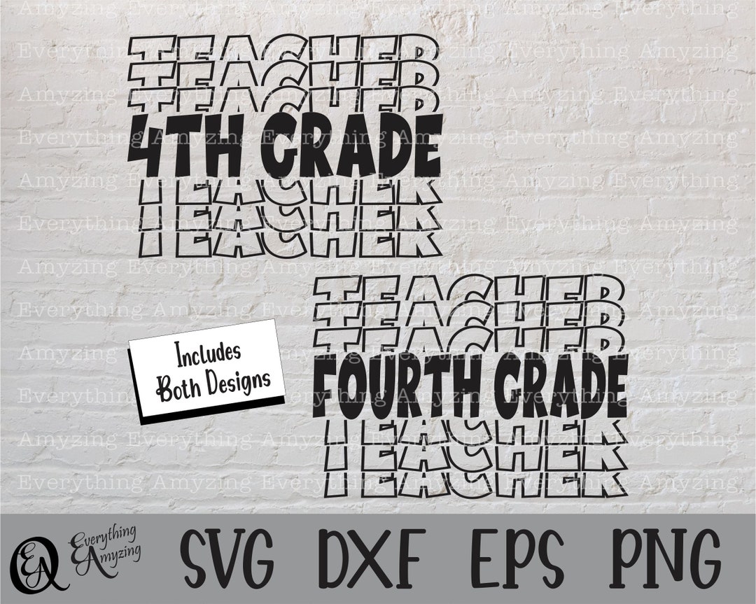 Fourth Grade Teacher Svg, 4th Grade Teacher Svg, Back to School Svg ...