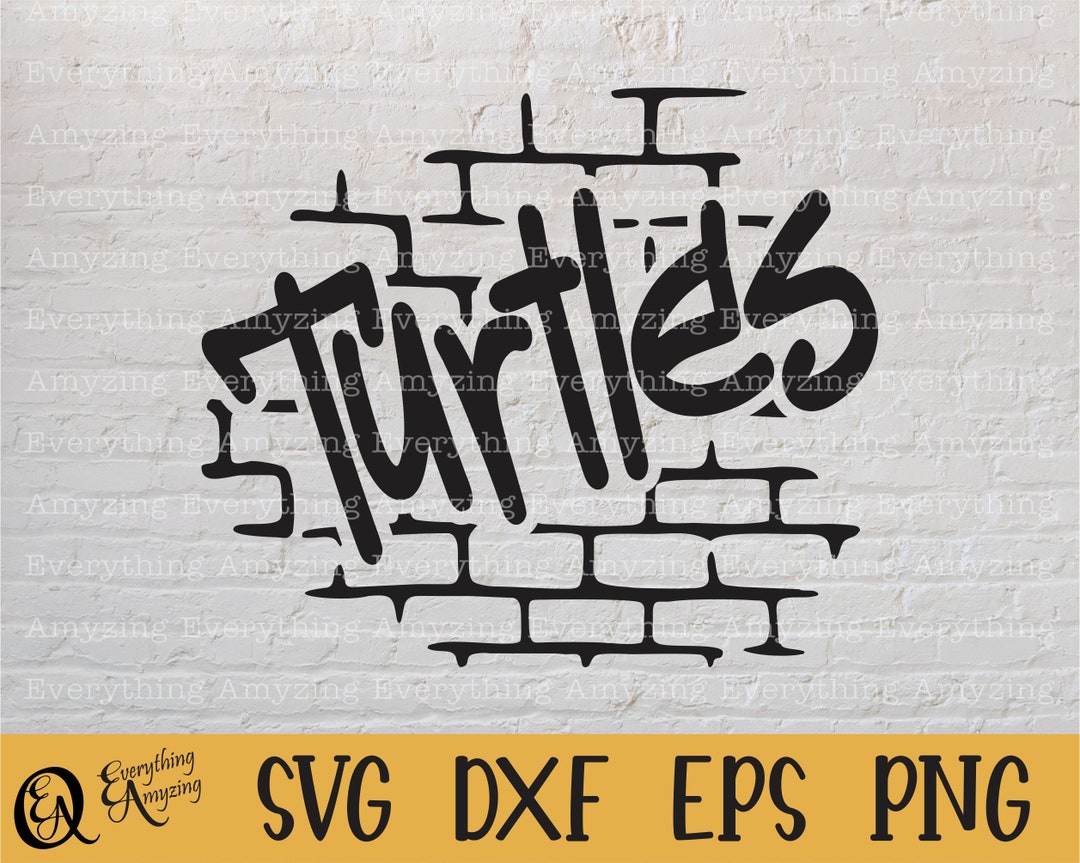 Turtles Graffiti Svg, Turtles Mascot Svg, Turtle School Spirit, Turtles ...