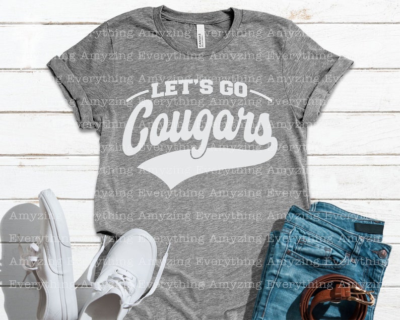 Let's Go Cougars Svg, Cougars Mascot Svg, Cougar School Spirit Svg ...