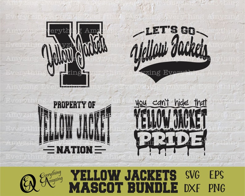 Yellow Jackets Mascot Bundle Svg, Yellow Jackets School Spirit Svg ...