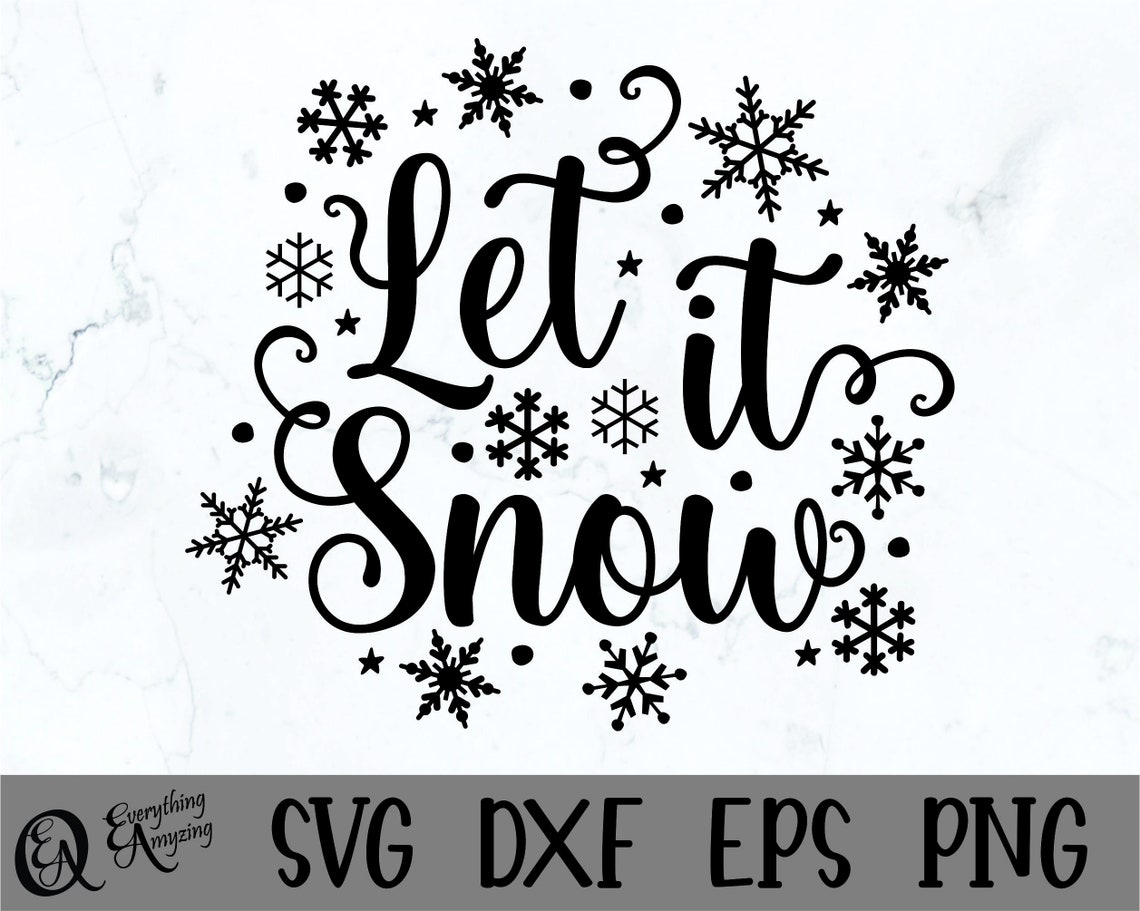 Let It Snow SVG Merry Christmas Svg Christmas SVG Winter | Etsy