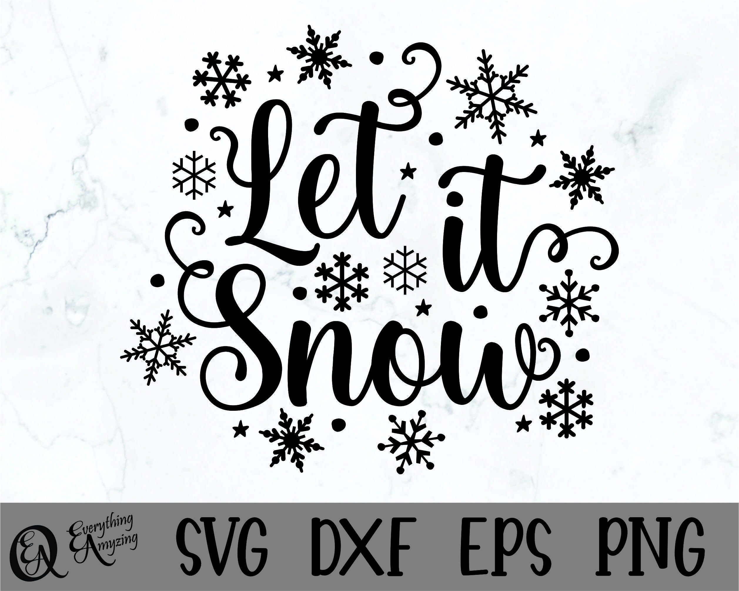Let It Snow SVG Merry Christmas Svg Christmas SVG Winter - Etsy