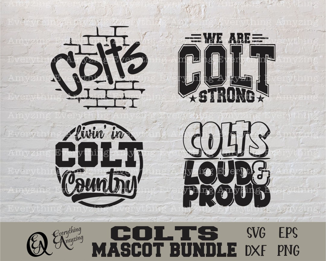 Colts Mascot Bundle Svg, Colts School Spirit Svg, Colts Cheerleading ...