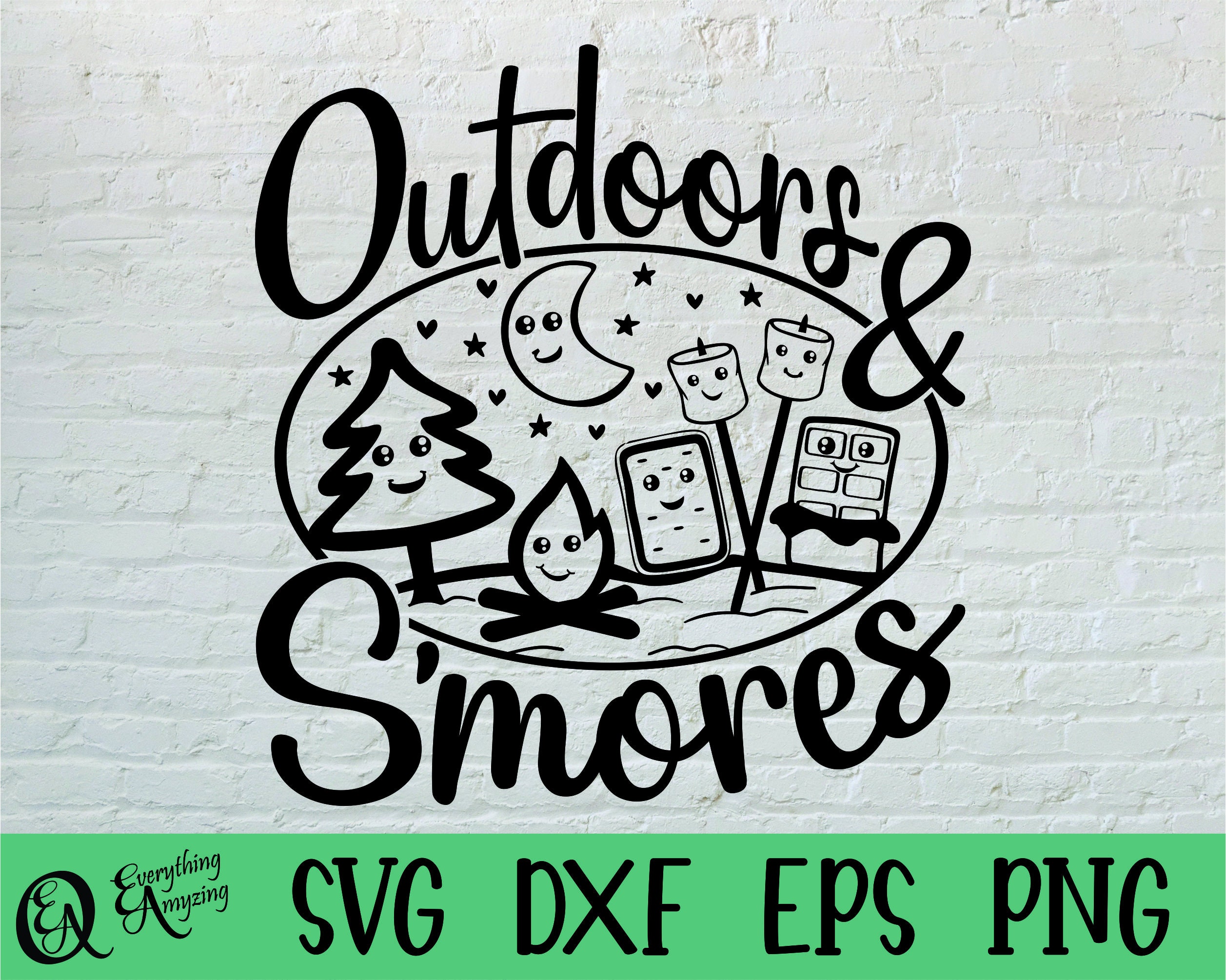 Outdoors and S'mores Svg S'more Svg Camping Svg - Etsy Canada