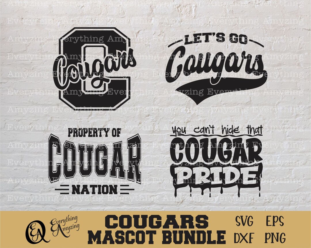 Cougars Mascot Bundle Svg, Cougars School Spirit Svg, Cougars ...