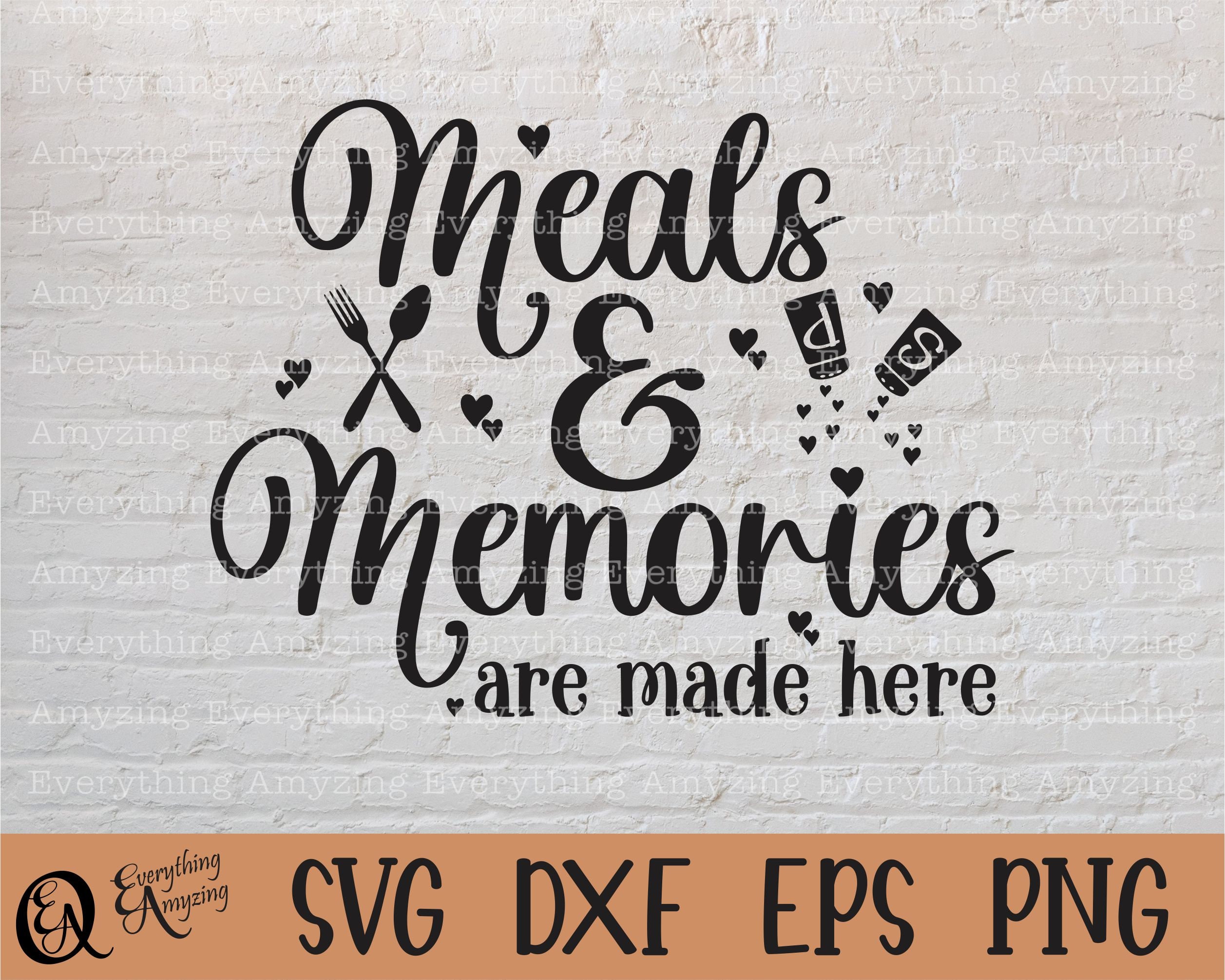 Meals and Memories Svg Kitchen Svg Baking Svg Cooking Svg - Etsy
