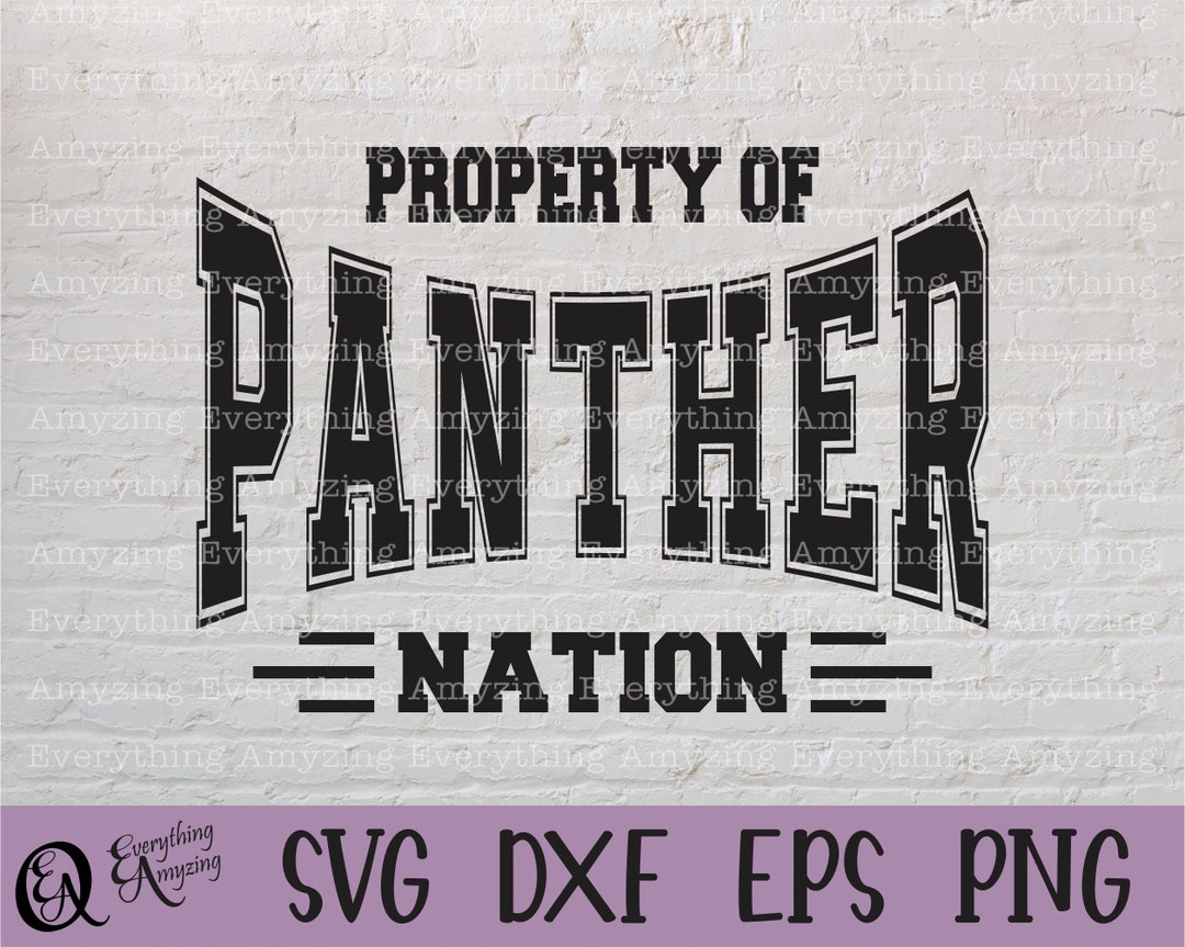 Panther Nation Svg, Panthers Mascot Svg, Panthers School Spirit Svg ...