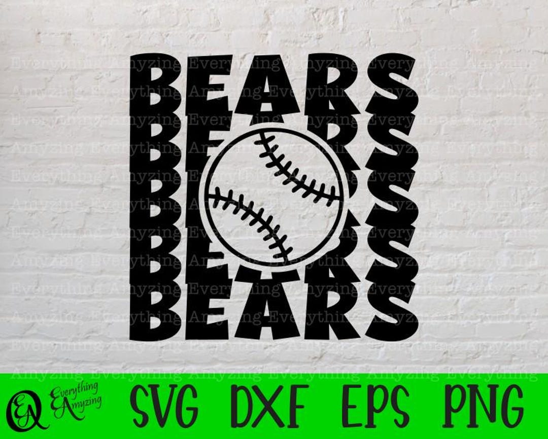 Bears Baseball Svg, Bears Mascot Svg, Bears School Baseball, Bears ...