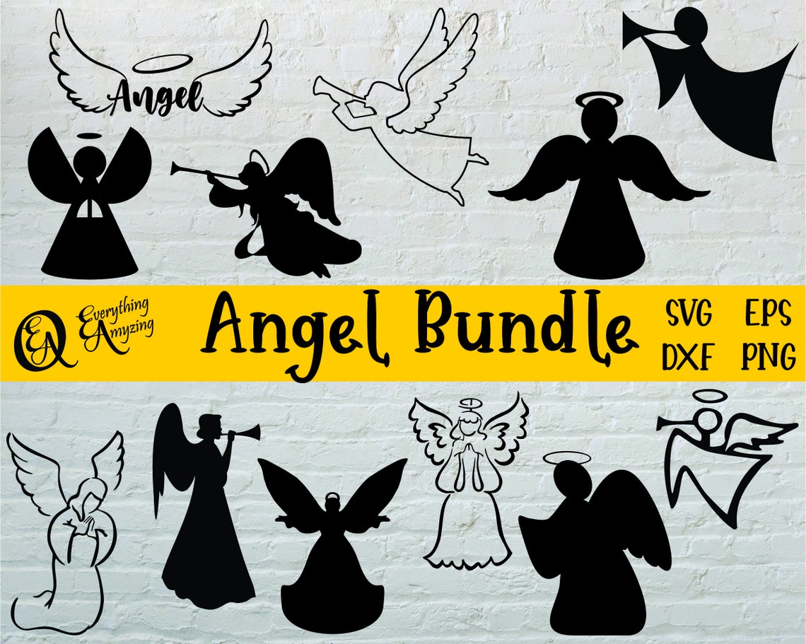 Angel SVG Bundle Angel Svg Angel Decal Angel Sticker Angel | Etsy