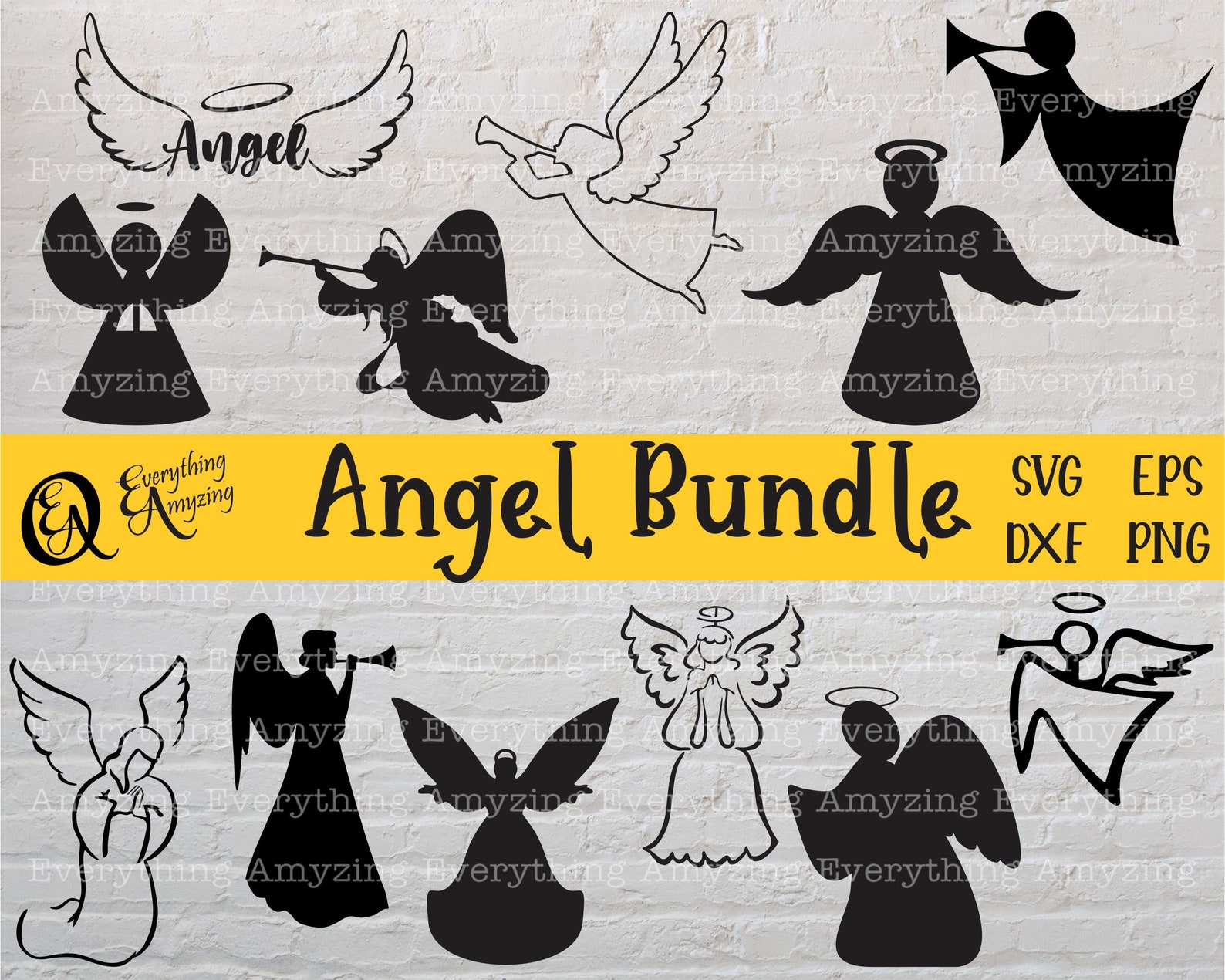 Angel SVG Bundle Angel Svg Angel Decal Angel Sticker Angel - Etsy