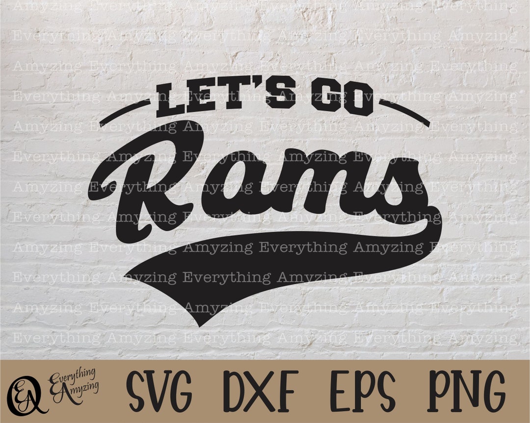 Let's Go Rams Svg, Rams Mascot Svg, Rams School Spirit Svg, Rams ...