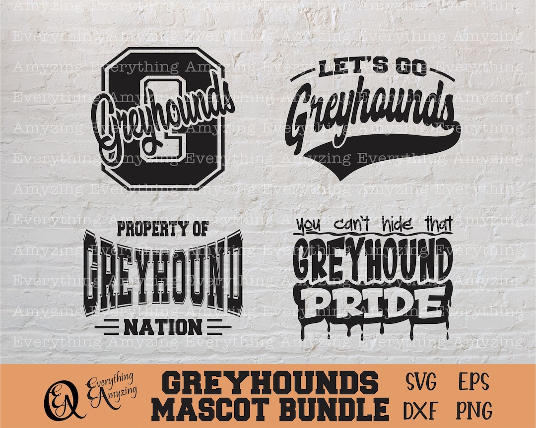 Greyhounds Mascot Bundle Svg, Greyhounds School Spirit Svg, Greyhounds ...