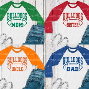 Bulldogs Football Family Bundle Svg, Football Dad Svg, Bulldog Mom Svg ...