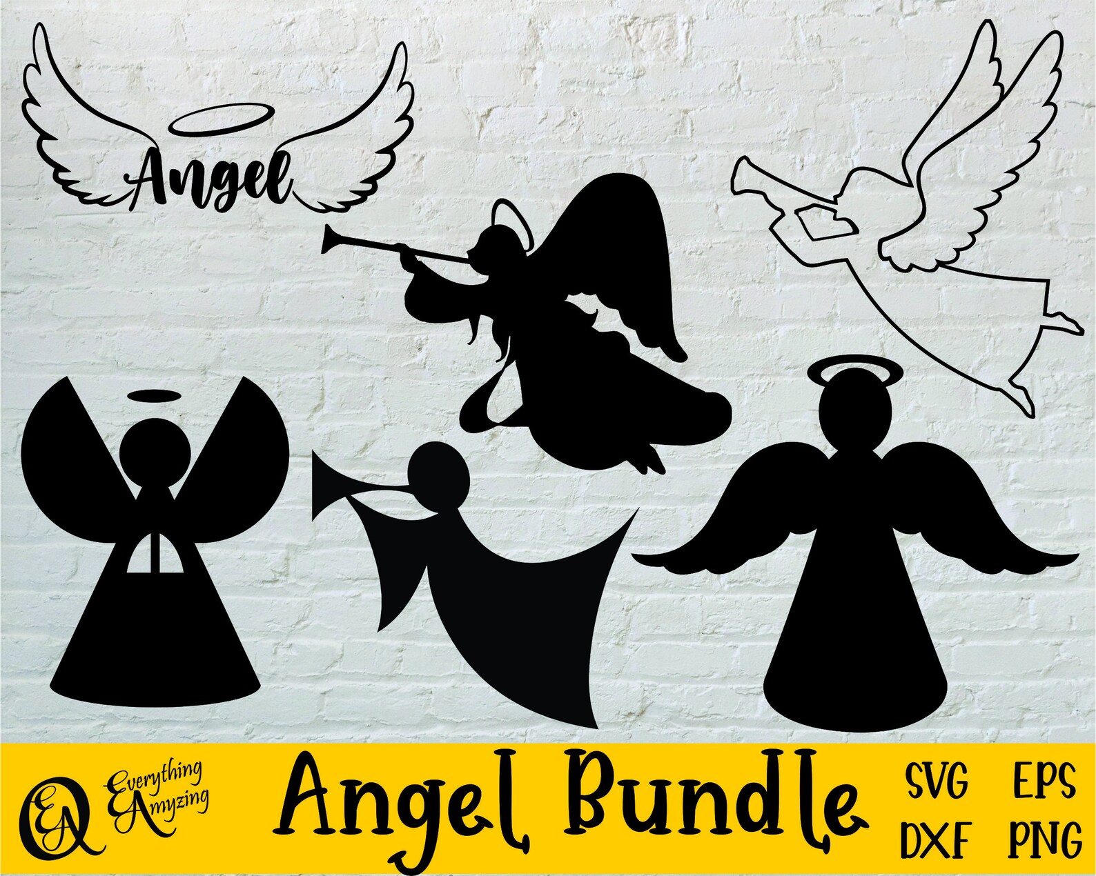 Angel SVG Bundle Angel Svg Angel Decal Angel Sticker Angel | Etsy