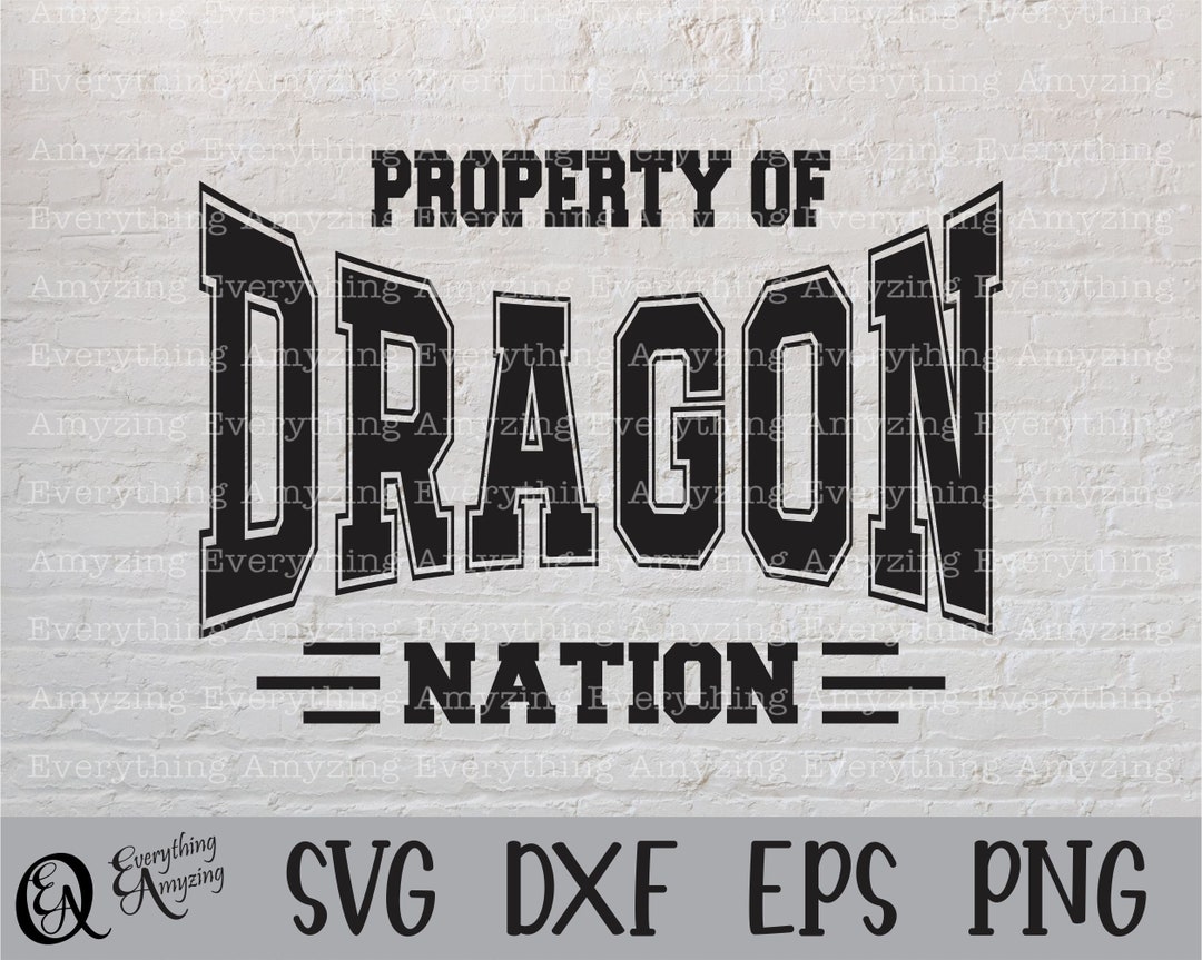 Dragon Nation Svg, Dragons Mascot Svg, Dragon School Spirit Svg ...
