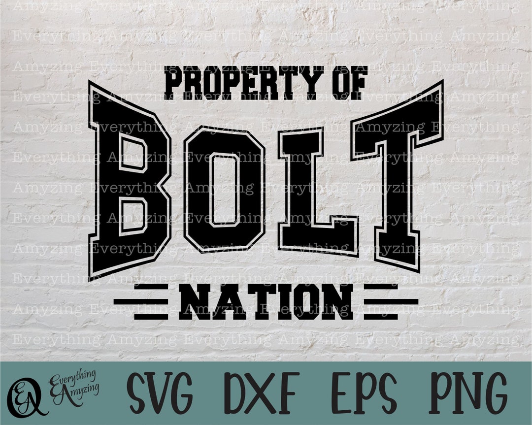 Bolt Nation Svg, Bolts Mascot Svg, Bolts High School Svg, Bolts ...