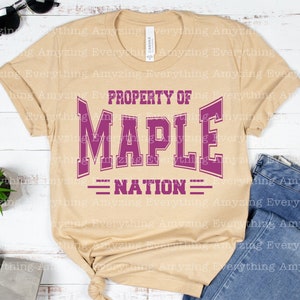 Maple Nation Svg, Maples Mascot Svg, Maples School Spirit Svg, Maples ...