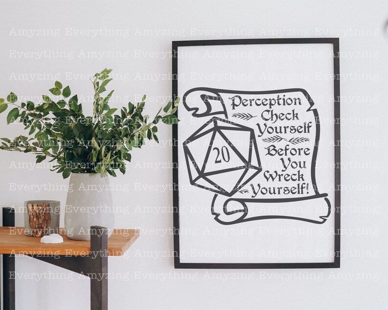 Perception Check Yourself Svg Dnd Svg Dungeons and Dragons - Etsy UK