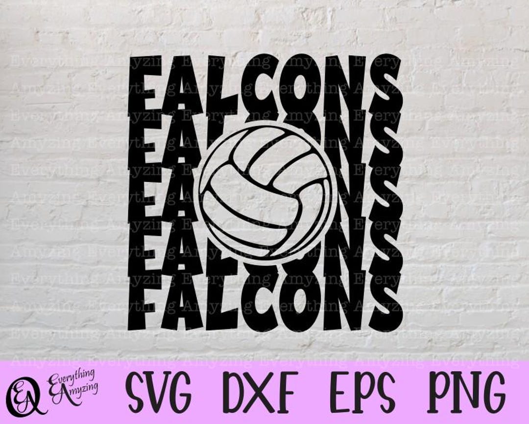 Falcons Volleyball Svg, Falcons Mascot Svg, Falcons High School ...