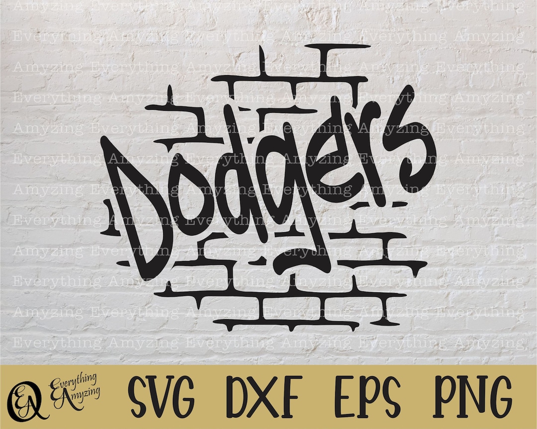 Dodgers Graffiti Svg, Dodgers Mascot Svg, Dodger School Spirit, Dodgers ...