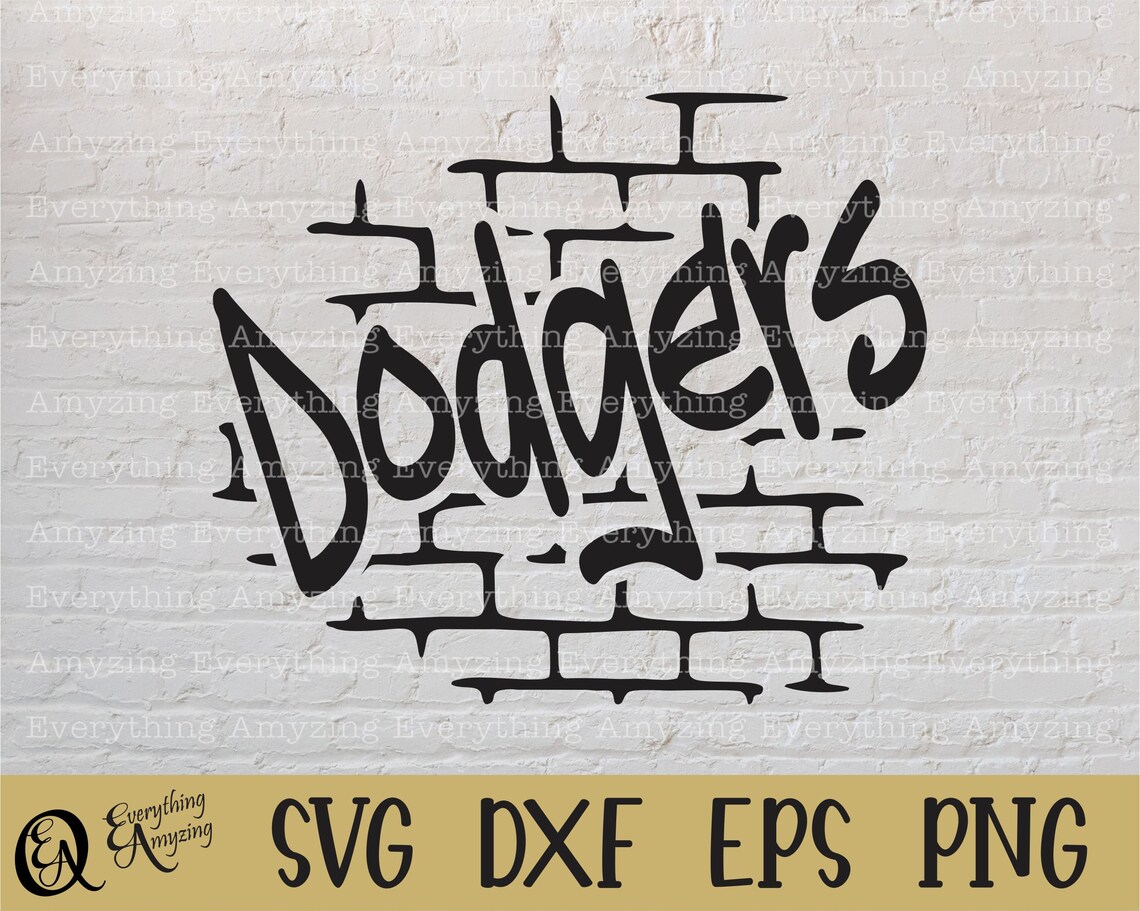 Dodgers Graffiti Svg, Dodgers Mascot Svg, Dodger School Spirit, Dodgers ...