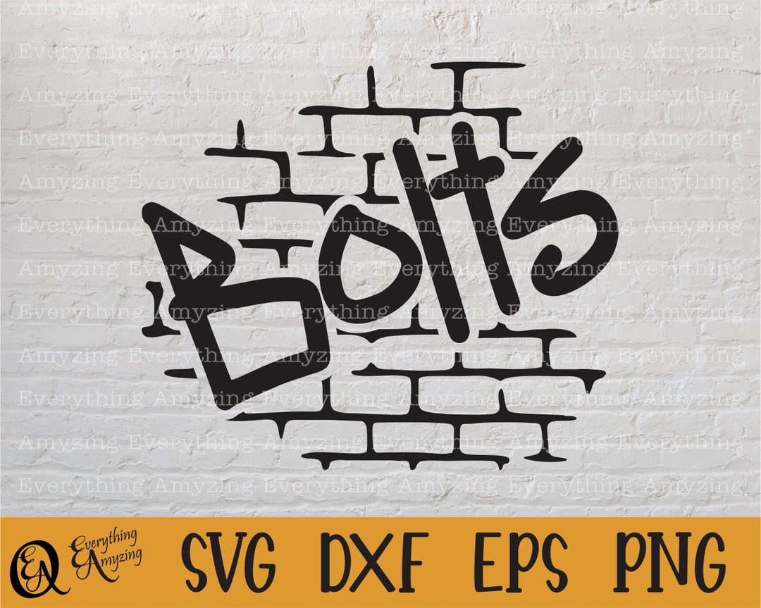Bolts Graffiti Svg, Bolts Mascot Svg, Bolt School Spirit Svg, Bolts ...