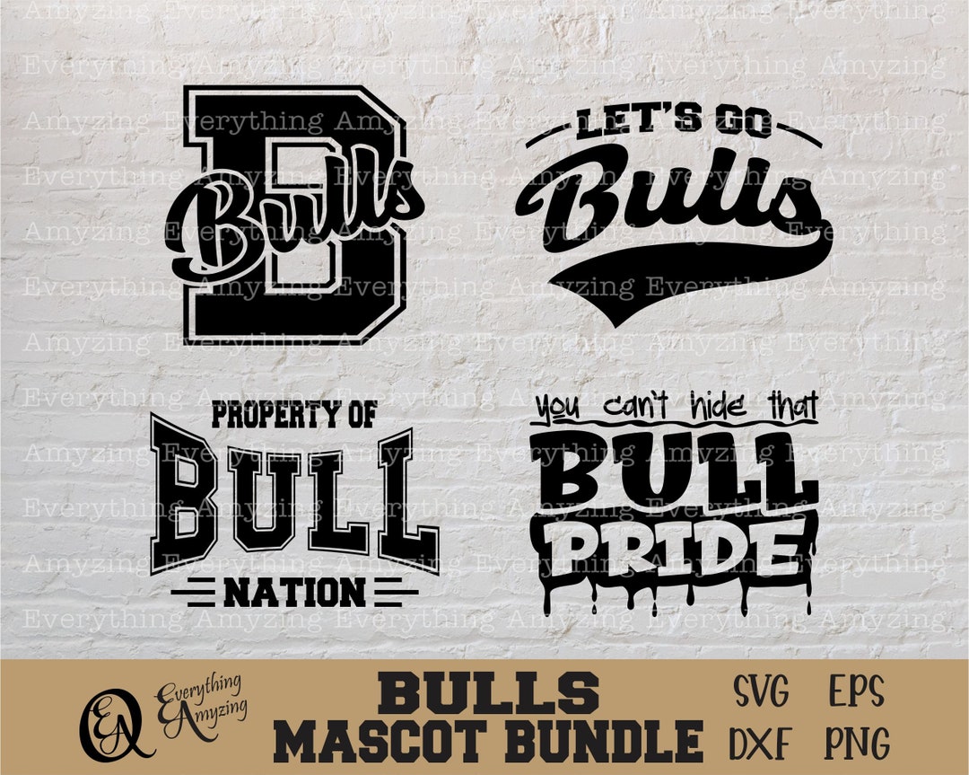 Bulls Mascot Bundle Svg, Bulls School Spirit Svg, Bulls Cheerleading ...