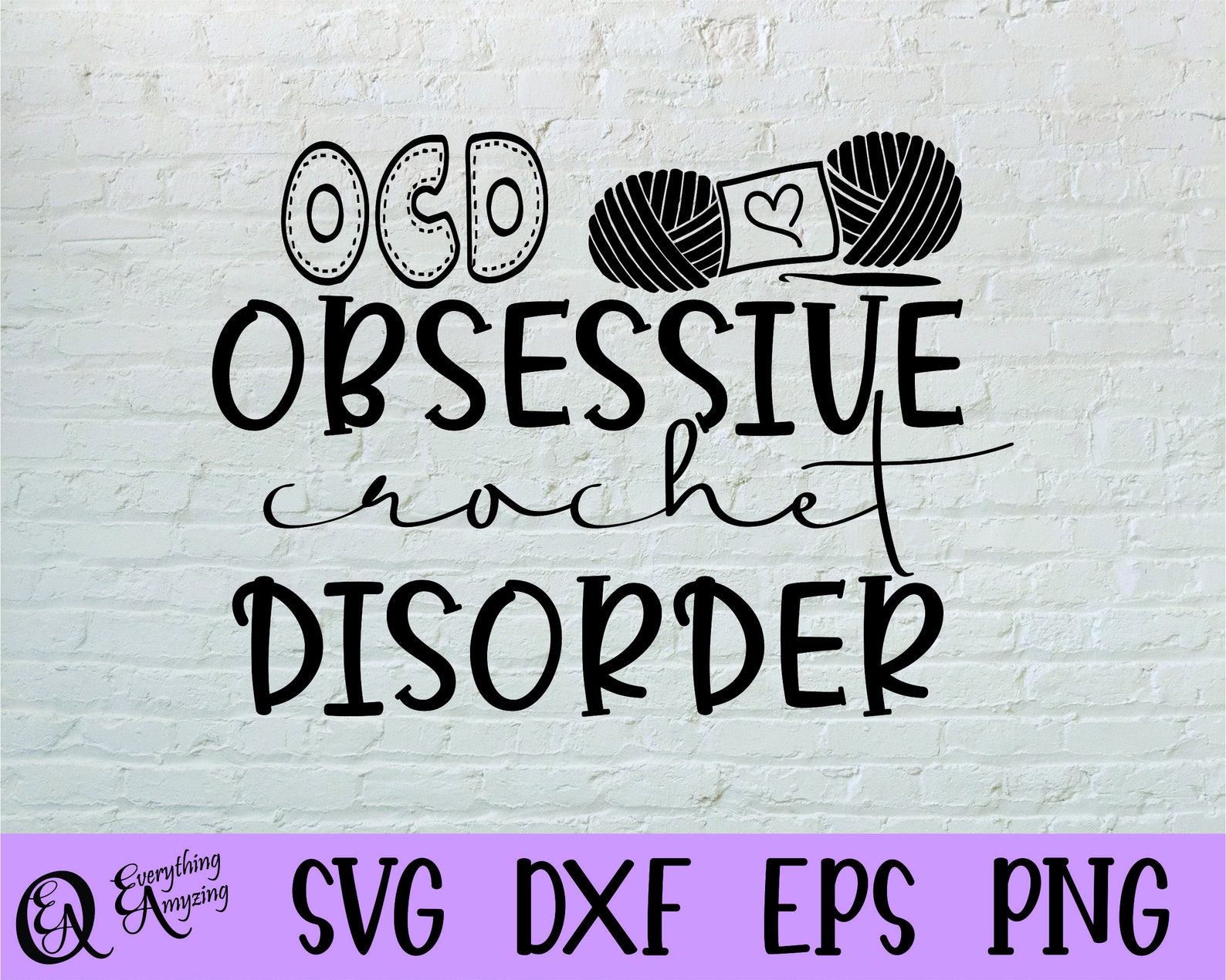 OCD Obsessive Crochet Disorder Svg Crochet Svg Knitting Svg - Etsy