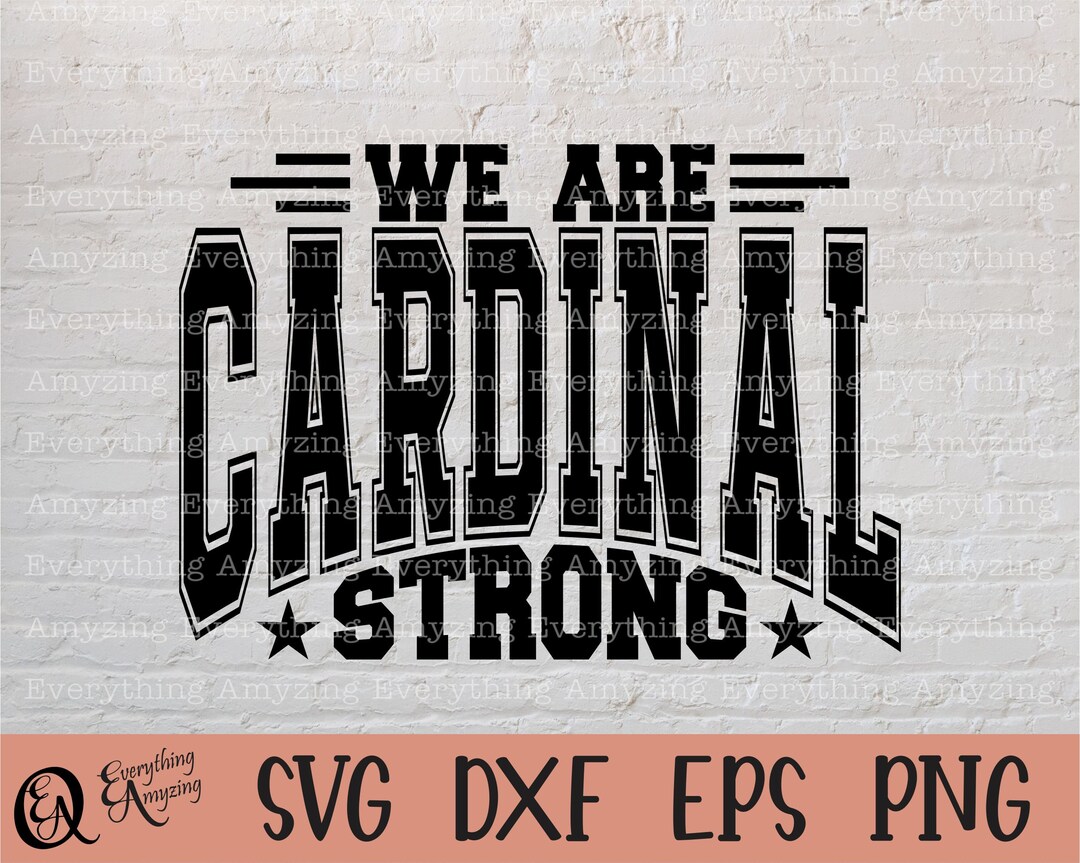 Cardinal Strong Svg, Cardinals Mascot Svg, Cardinals School Spirit Svg ...