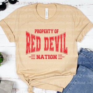 Red Devil Nation Svg, Red Devils Mascot Svg, Red Devils School Spirit, Red Devils Cheerleading ...