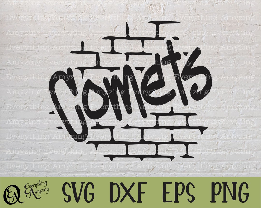 Comets Graffiti Svg, Comets Mascot Svg, Comets School Spirit Svg, High ...