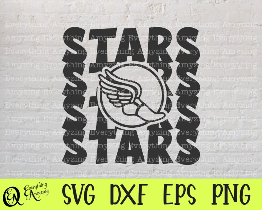 Stars Track Svg, Stars Mascot Svg, Stars Cross Country Svg, Stars High ...