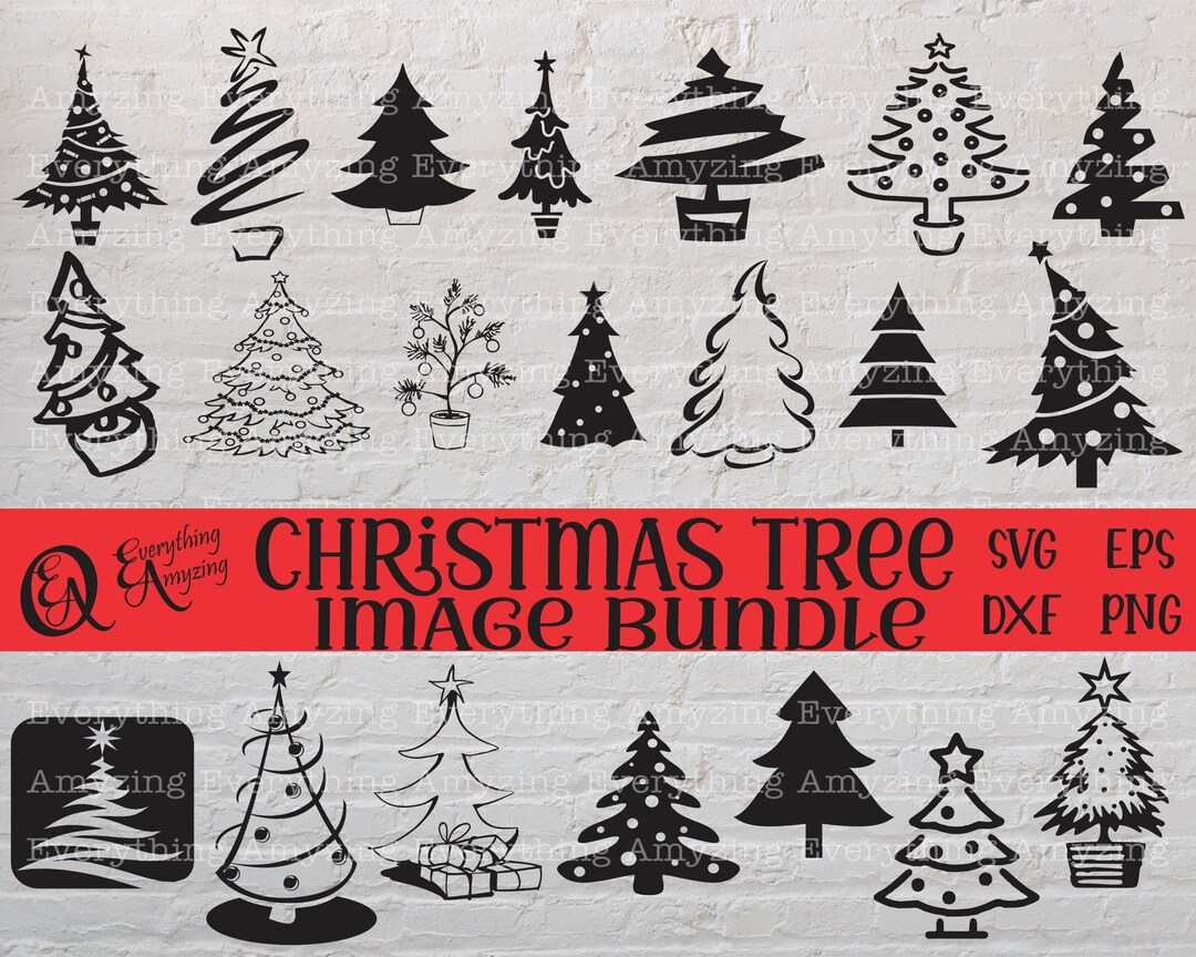 Christmas Tree Image Svg Bundle 1, Svg Bundle, Cricut Svg Bundle ...
