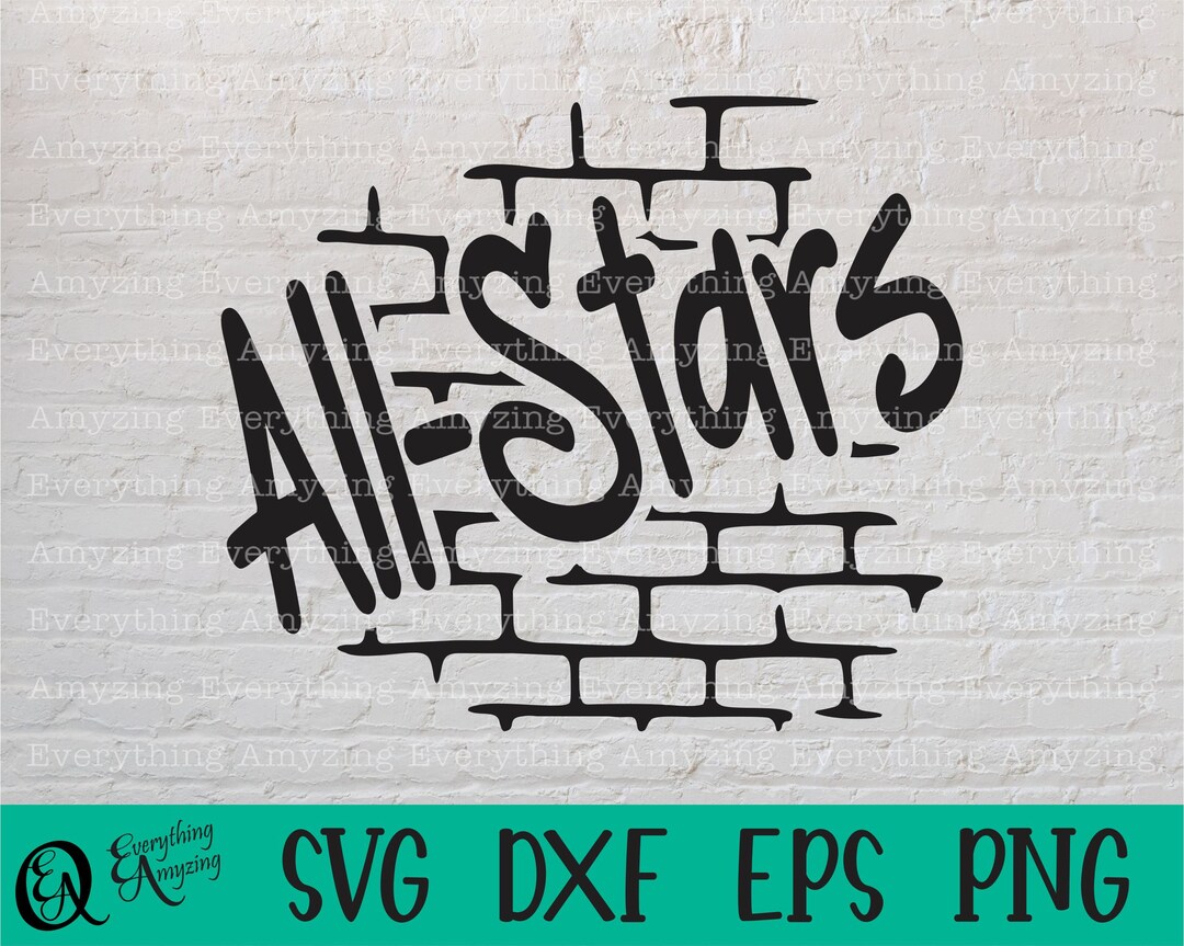 All Stars Graffiti Svg, All-stars Mascot Svg, All Star School Spirit ...