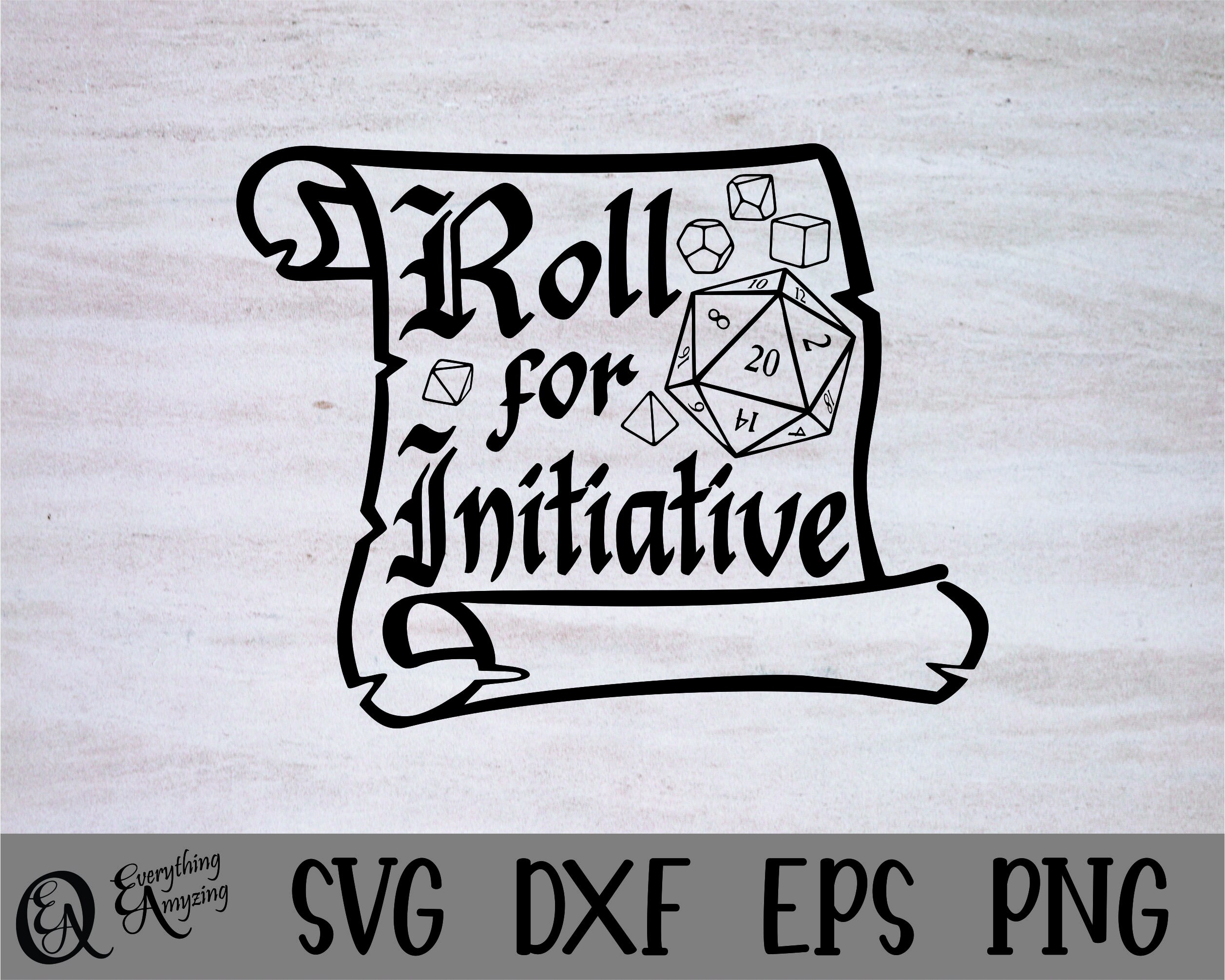 Roll for Initiative Svg Dnd Svg Dungeons and Dragons Svg | Etsy