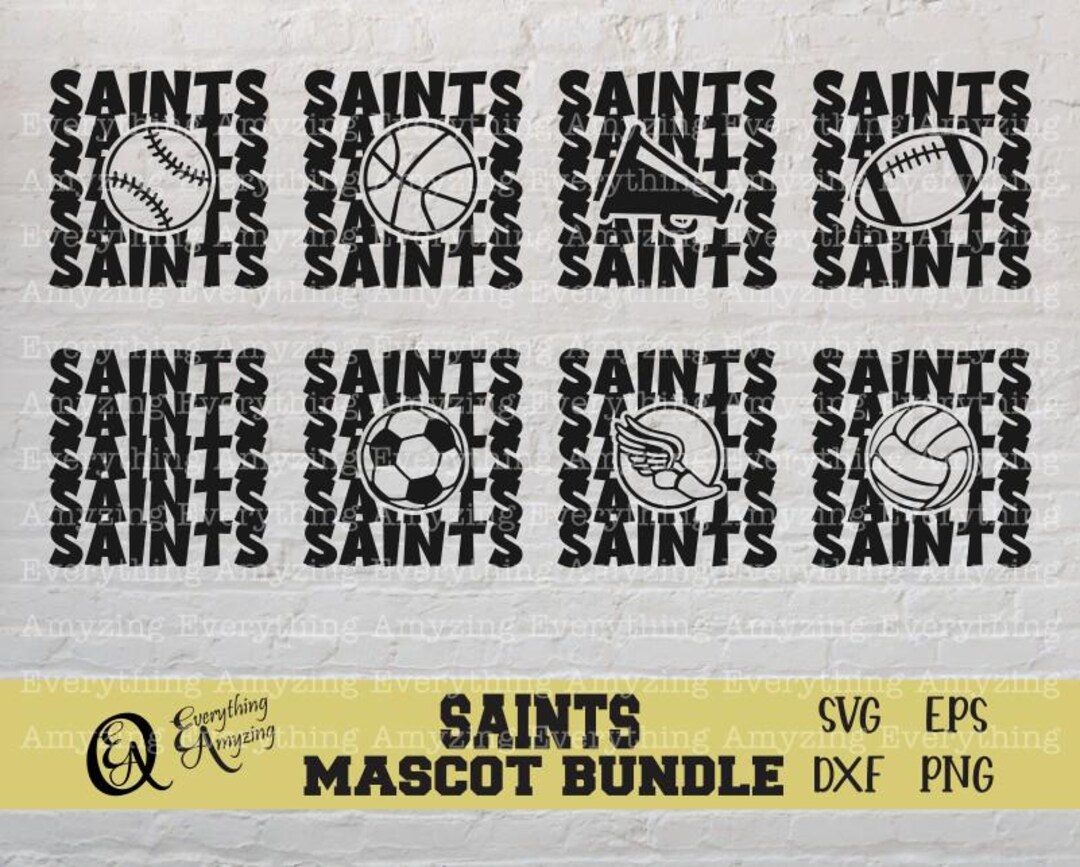 Saints Sports Mascot Bundle Svg, Saints Football Svg, Saints Baseball ...