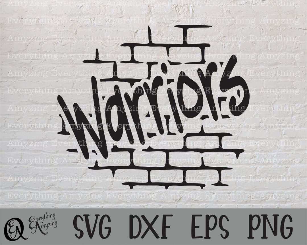 Warriors Graffiti Svg, Warriors Mascot Svg, Warrior School Spirit Svg ...