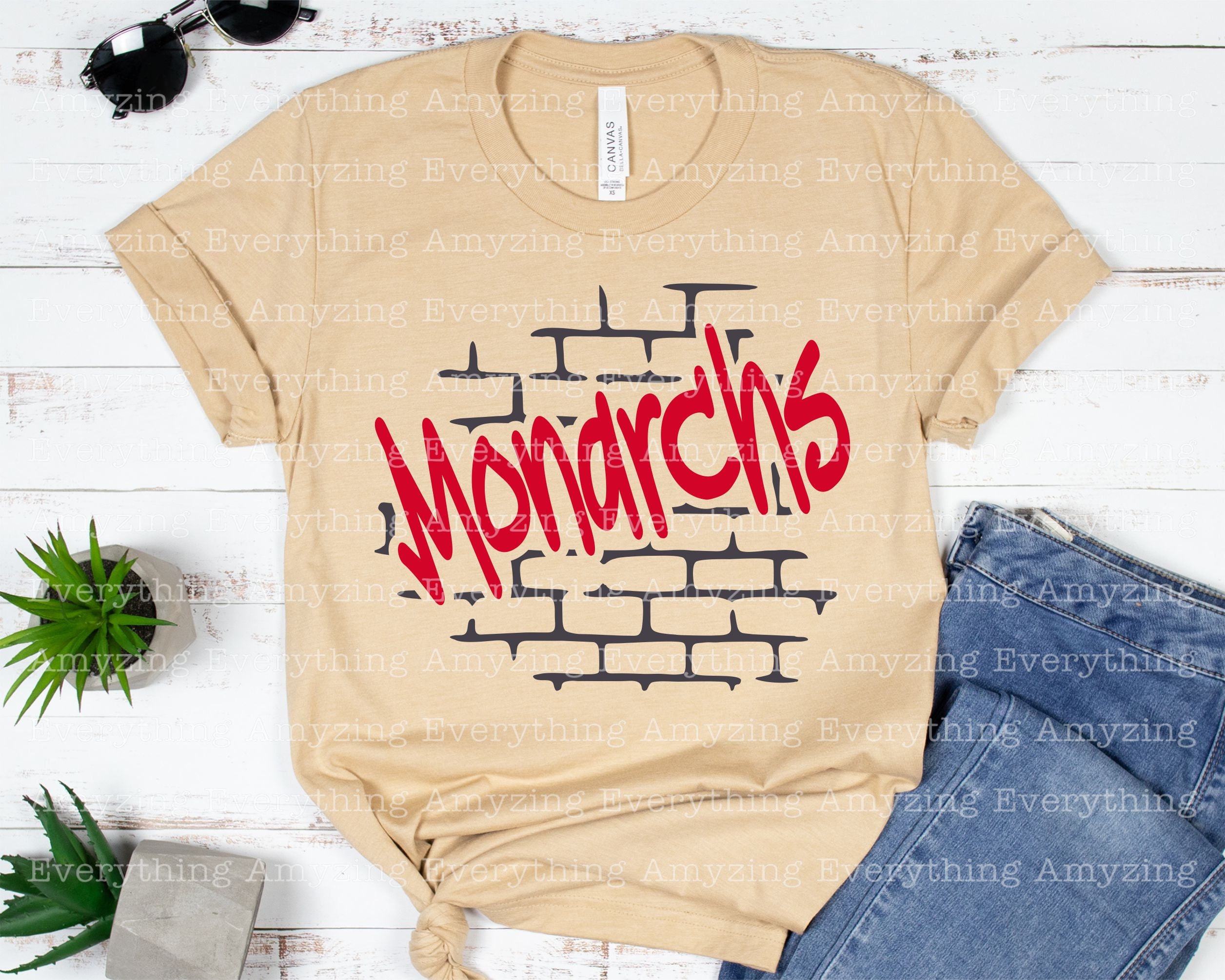 Monarchs Mascot Bundle Svg, Monarchs School Spirit Svg, Monarchs ...