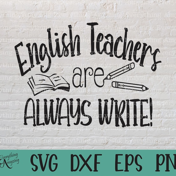 English Teacher Svg - Etsy