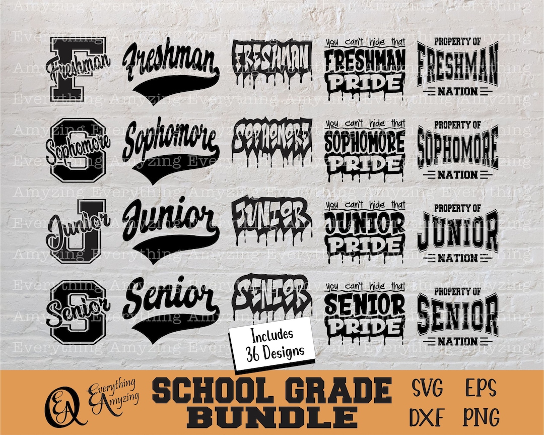 High School Class Bundle Svg, Freshman Svg, Sophomore Svg, Junior Svg ...