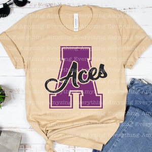 Aces Mascot Bundle Svg, Aces School Spirit Svg, Aces Cheerleading Svg ...