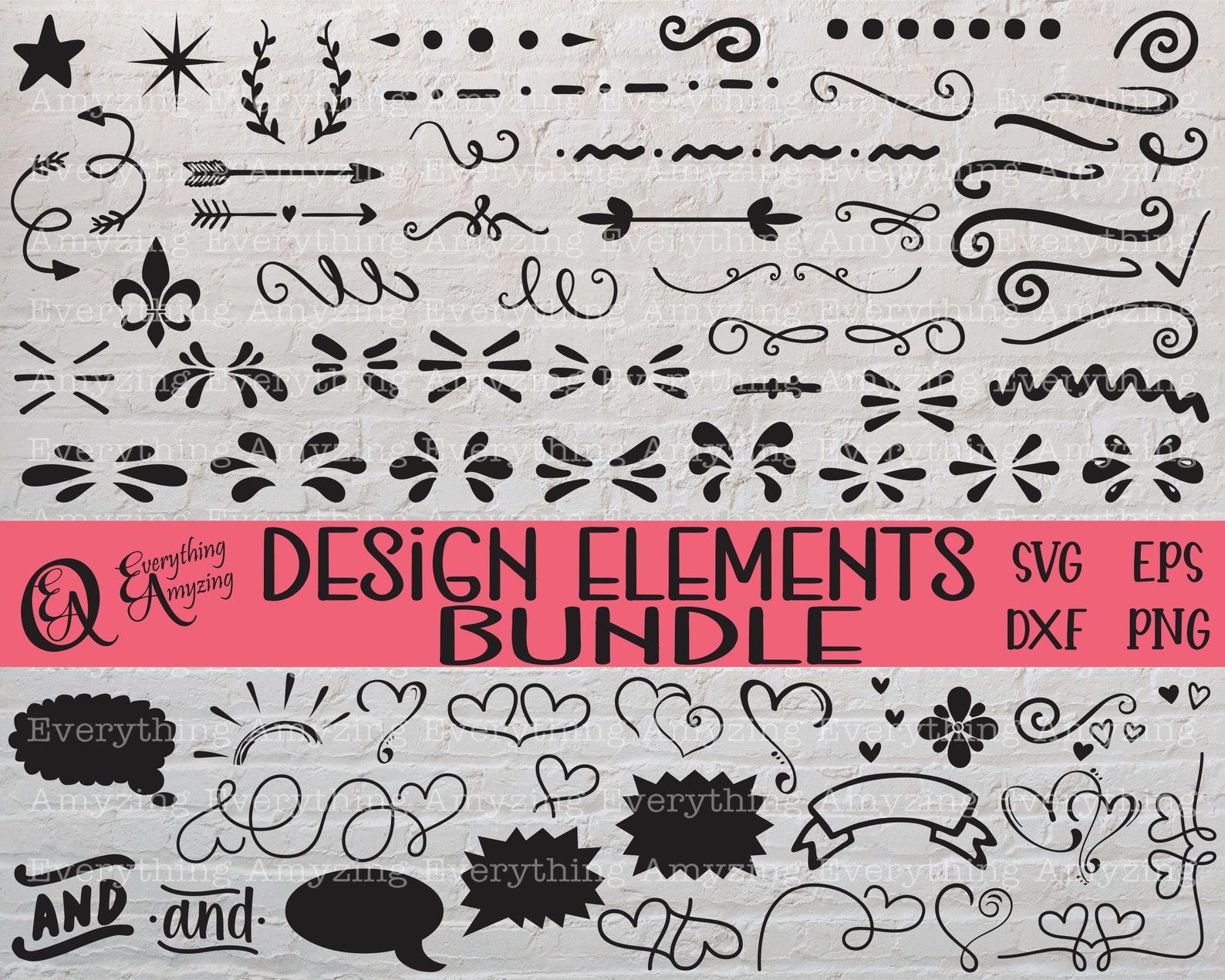Design Elements SVG Bundle Accent Svg Doodle Svg Flourish - Etsy